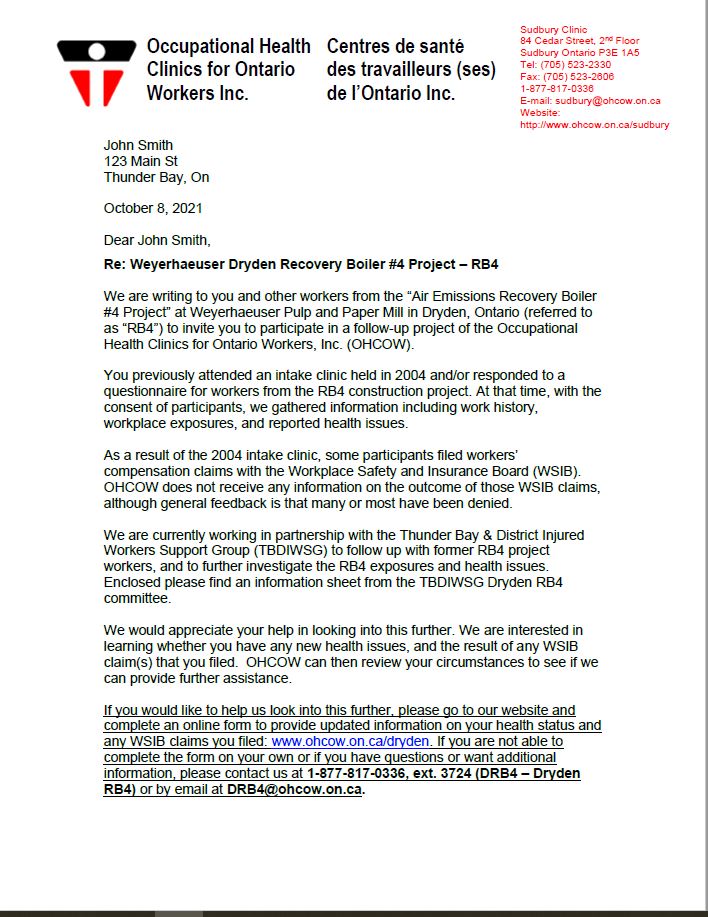 THE DRYDEN MILL: STORY | Thunder Bay & District Injured Workers Support ...